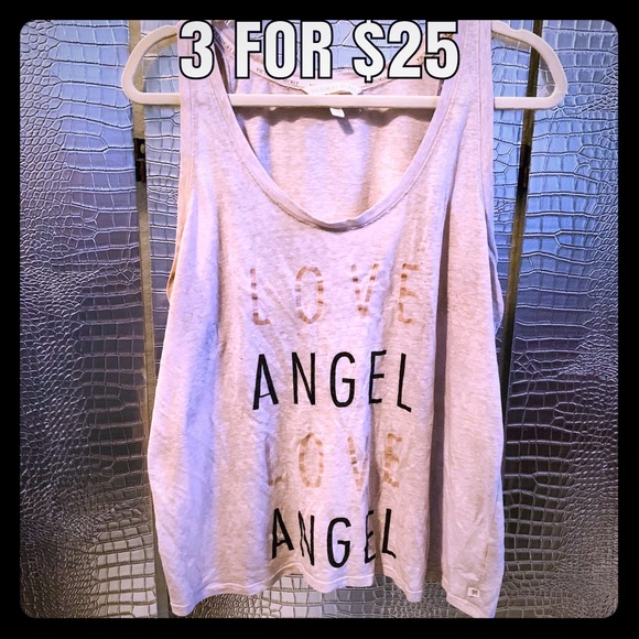 Victoria's Secret | Tops | Cream Gold Black Angels Tank Vs Size Xl ...